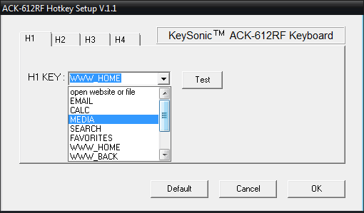 Keysonic ACK-612 RF Wireless Multimedia Keyboard - OC3D